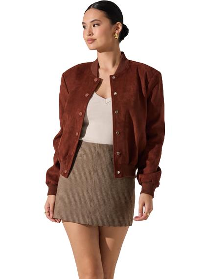 ASTR THE LABEL ASTR the Label Olenna Faux Suede Bomber Jacket